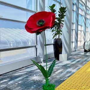 Giant Red Foam Poppy – Large Event Flower Prop, Party Decor - Etsy