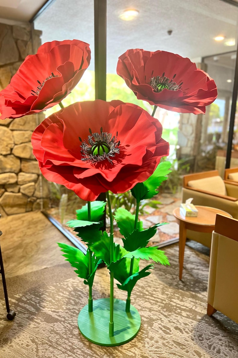Giant Red Poppies - Ideal for Wizard of Oz Themes, Large Flowers for ...
