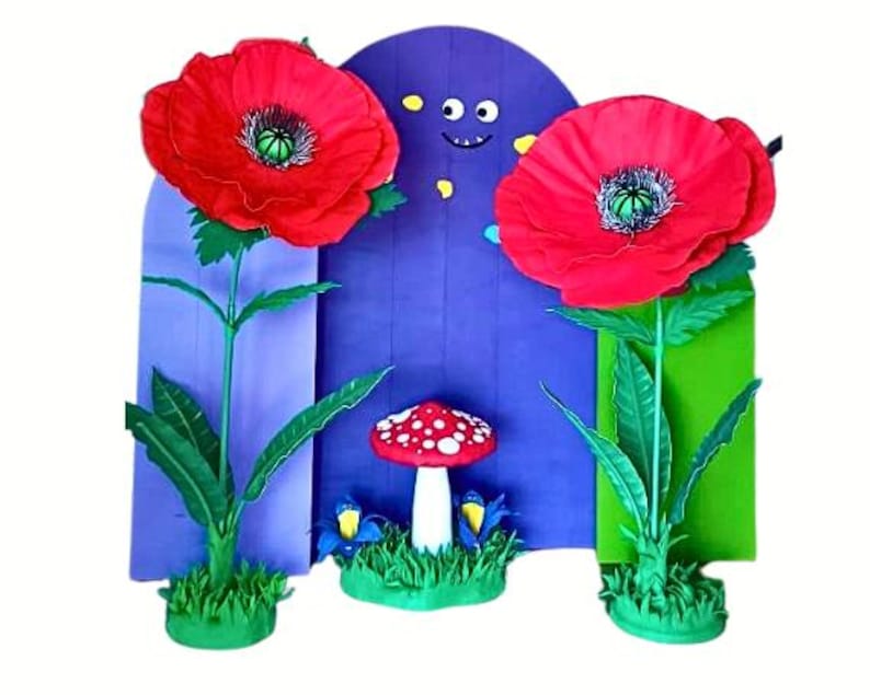 Giant Red Poppies- Perfect for a Wizard of Oz Theme, Large Flowers for ...
