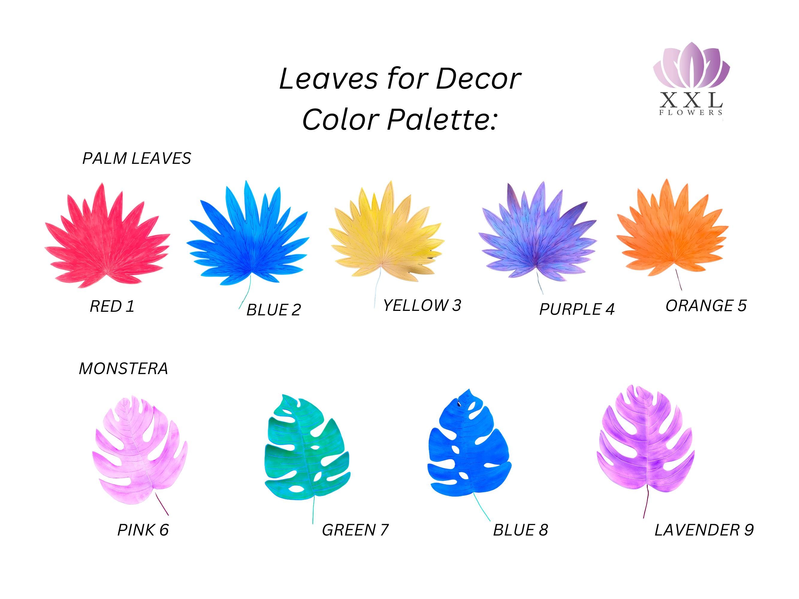 Tropical Color Foam Leaf Cutouts - Perfect for Theme Party Backdrops ...