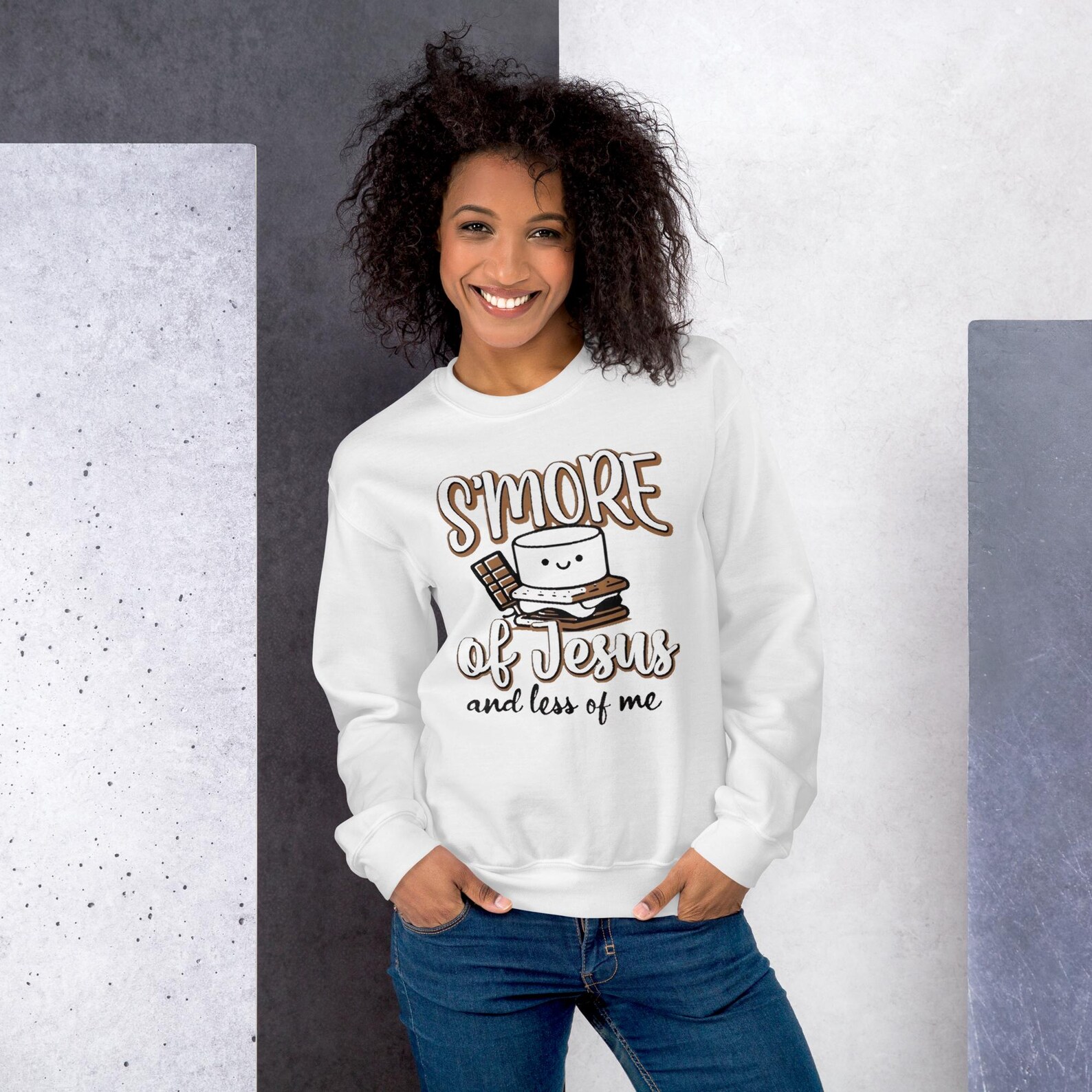 S'more of Jesus and Less of Me Christian Sweater Cute Faith-based S ...