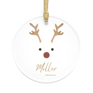 Personalized Reindeer Ornament: Custom Family Christmas 2024 - Etsy