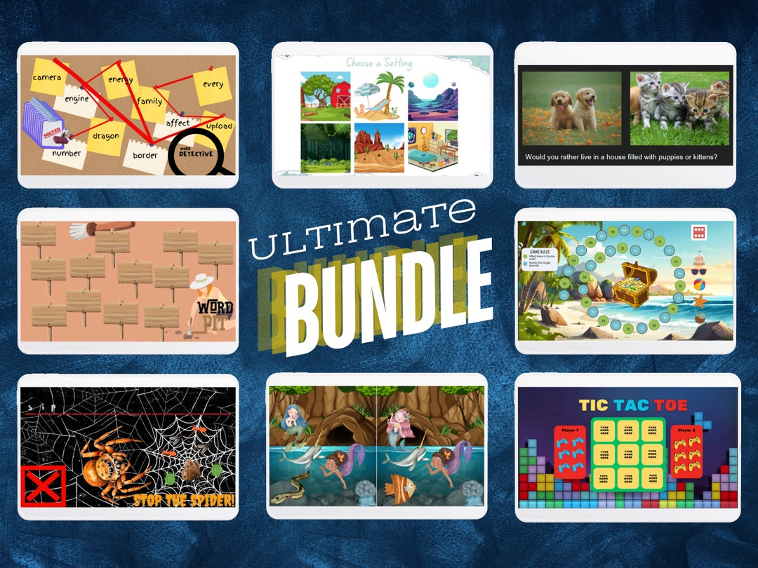 BUNDLE of 60+ Educational Game Templates Fun Play Online in Virtual ...