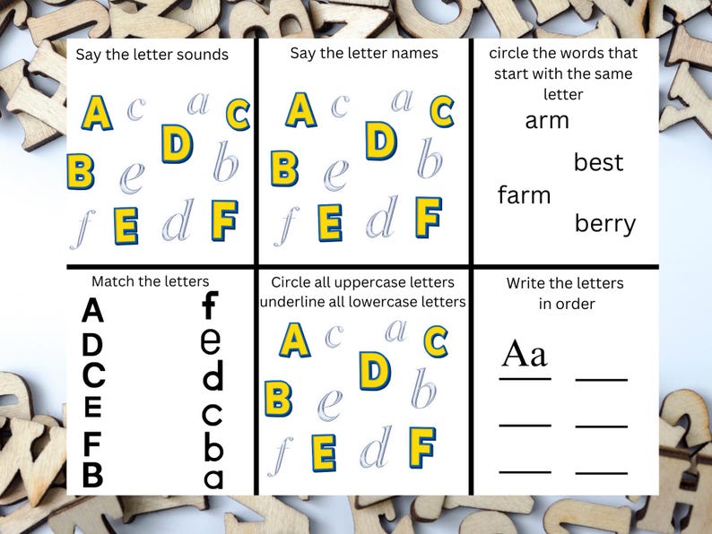 Set of Alphabet/letter Worksheets for Pre K/ Kindergarten - Etsy