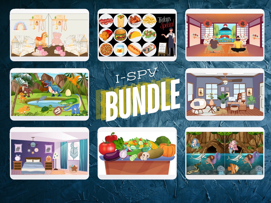 BUNDLE of 30 Educational Ispy Game Templates Fun Play Online in Virtual ...