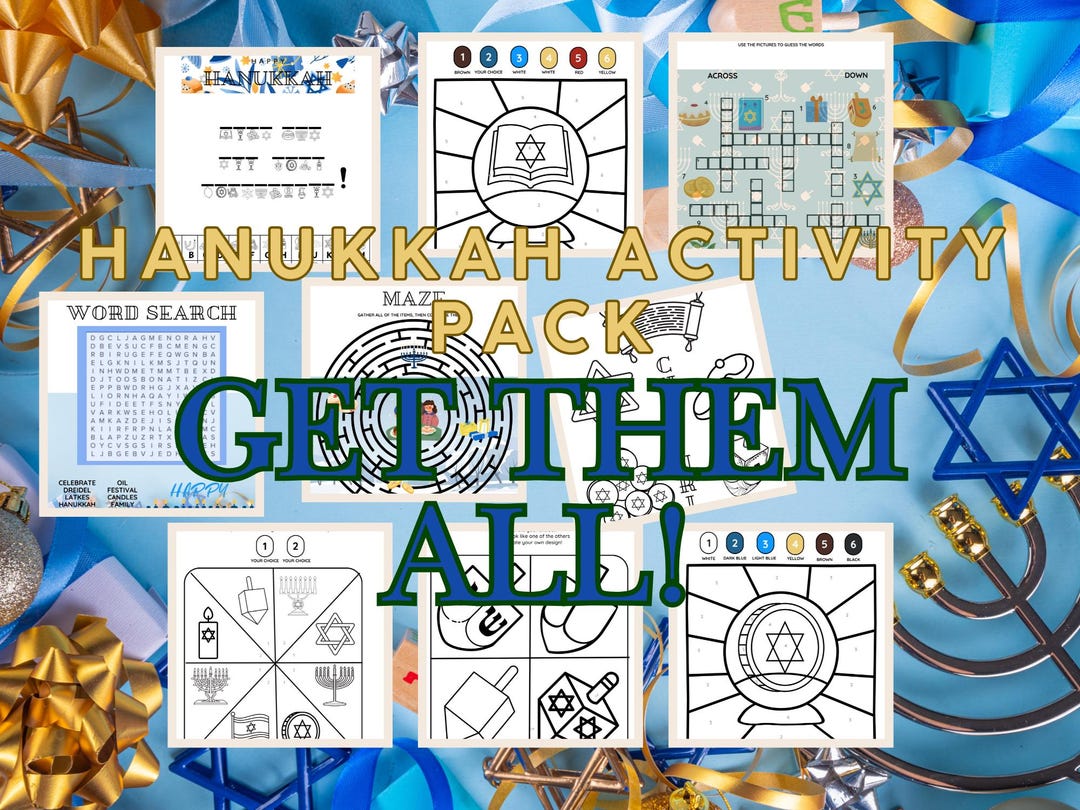 11 Festive Hanukkah Coloring and Activity Worksheets for Elementary ...