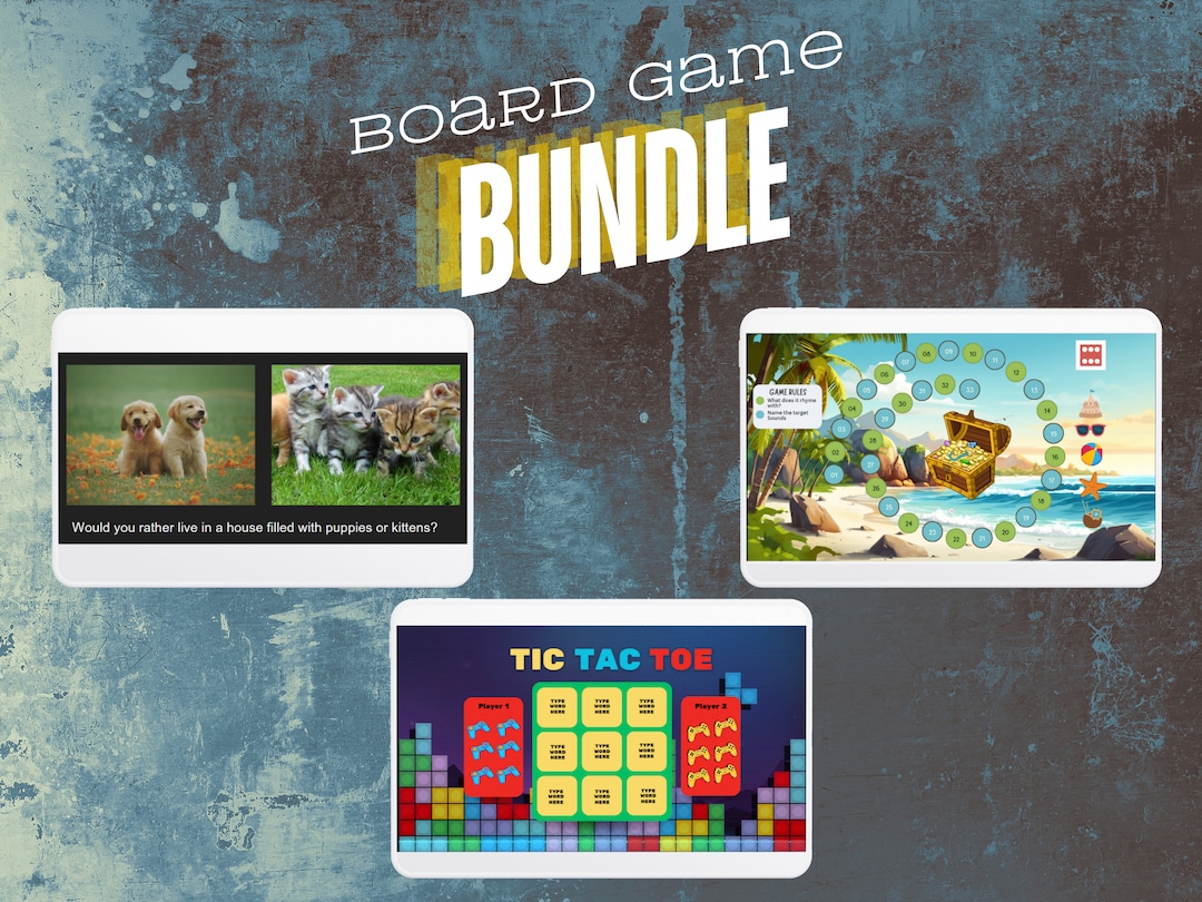 BUNDLE: 7 Educational Board Game Templates for Play Online in Virtual ...
