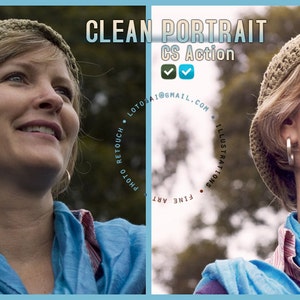 CLEAN PORTRAIT Photoshop Action - Etsy