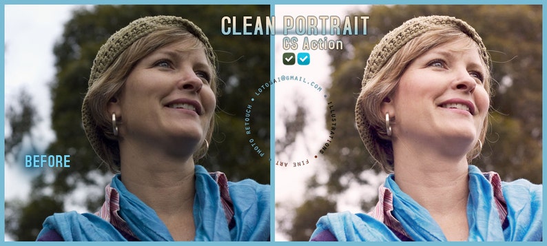 CLEAN PORTRAIT Photoshop Action - Etsy