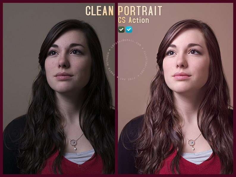 CLEAN PORTRAIT Photoshop Action - Etsy