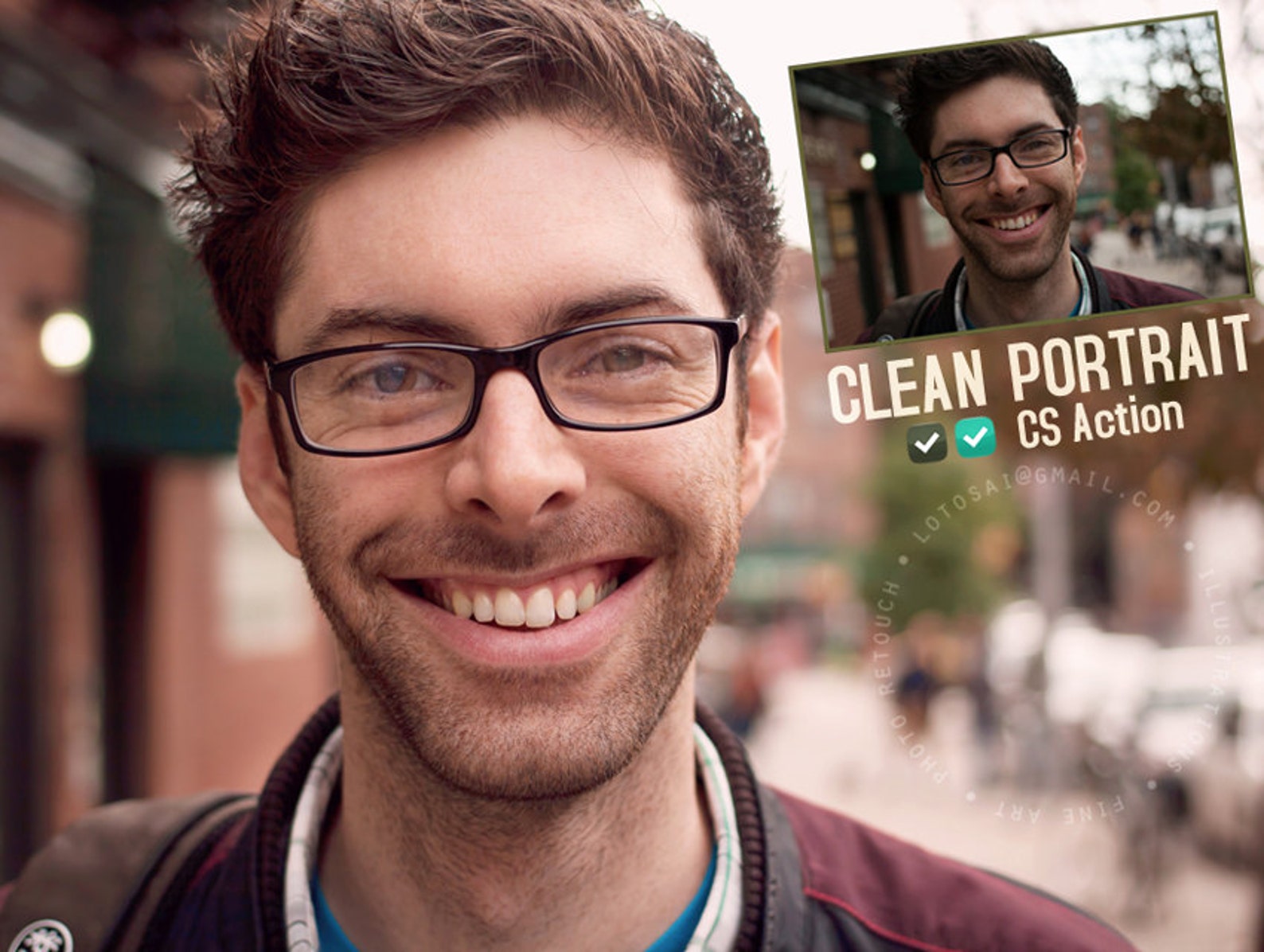 CLEAN PORTRAIT Photoshop Action - Etsy