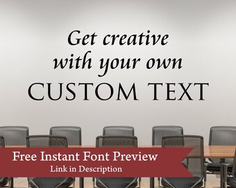 Wall Lettering Decal | Etsy