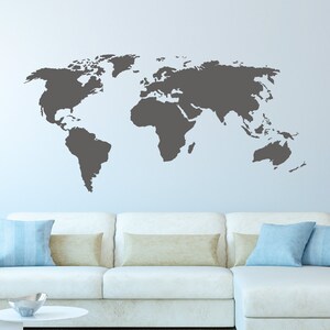 Oversized World Map Wall Art, Track Your Travels, Geography Wall Art ...