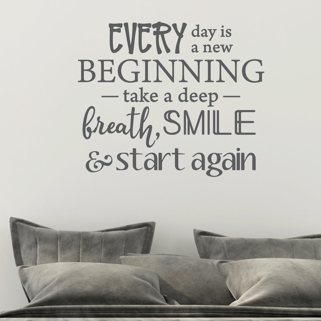 Inspirational Wall Quote Decal: New Beginning Vinyl Decor - Etsy