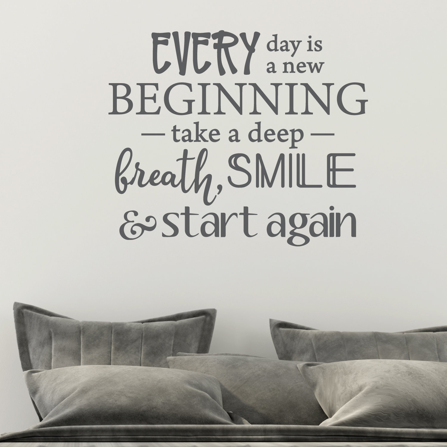 Wall Quote Decal Every Day is A New Beginning Take a Deep | Etsy