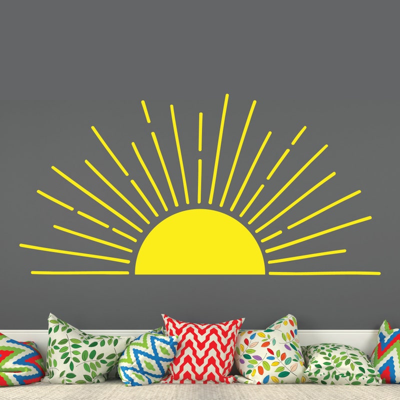Half Sun Wall Decal - Etsy