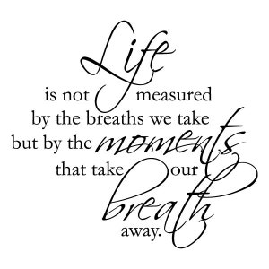 Inspirational Wall Quote Decal: Life is Measured by Moments - Etsy