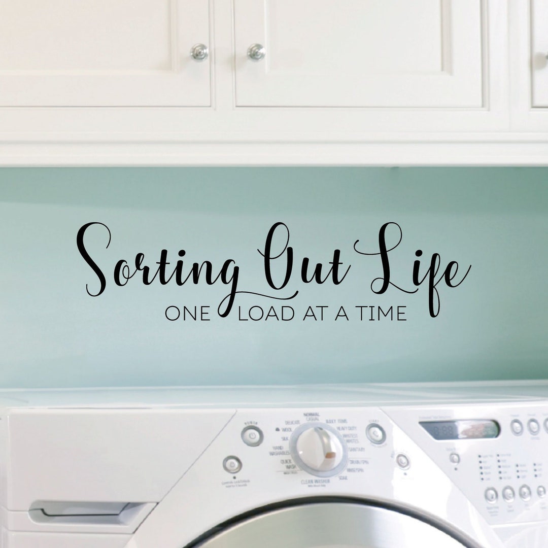 Laundry Room Wall Decal: Sorting Out Life Funny Quote - Etsy
