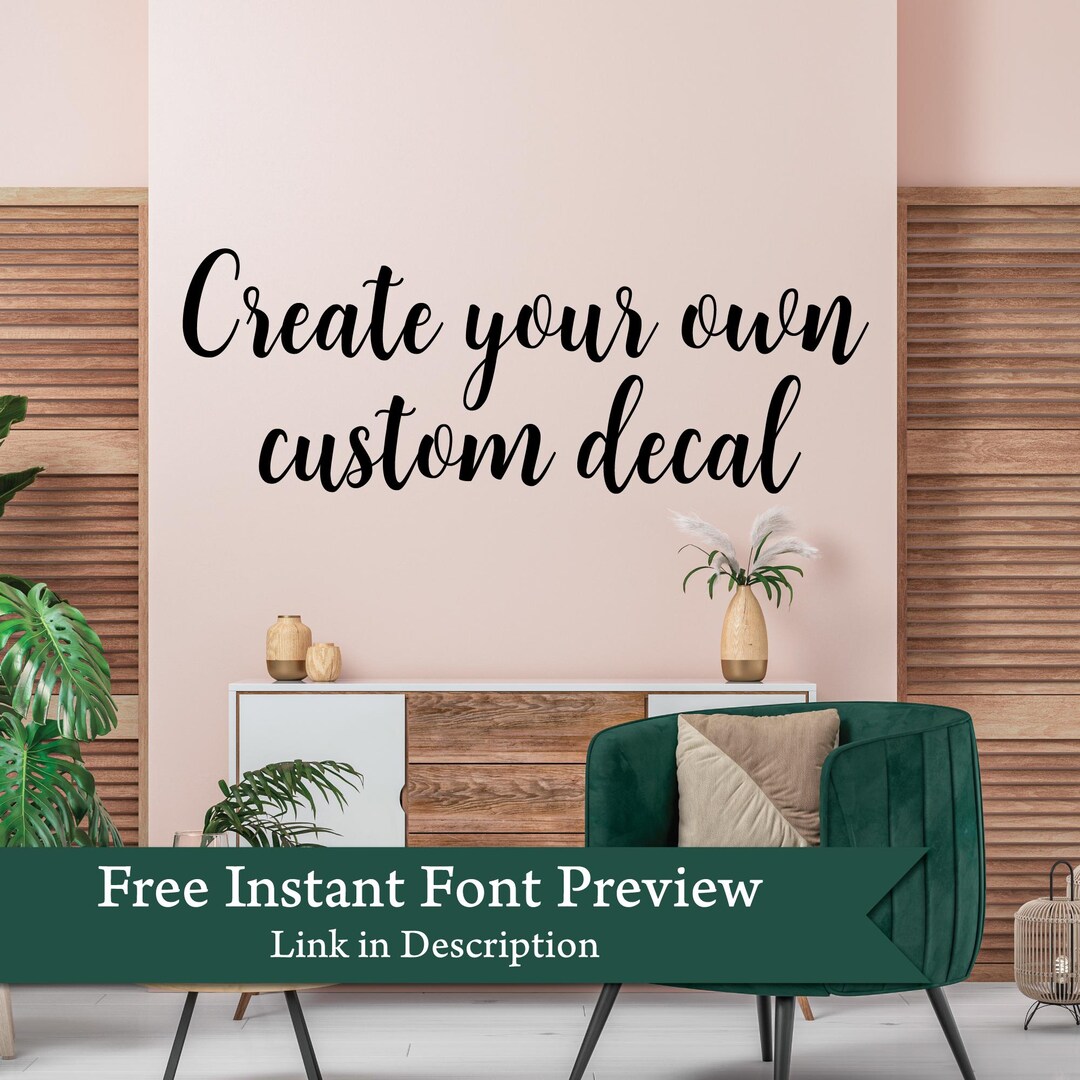 Made to Order Custom Decal - Your Choice of Text, Colors, and Fonts - Etsy