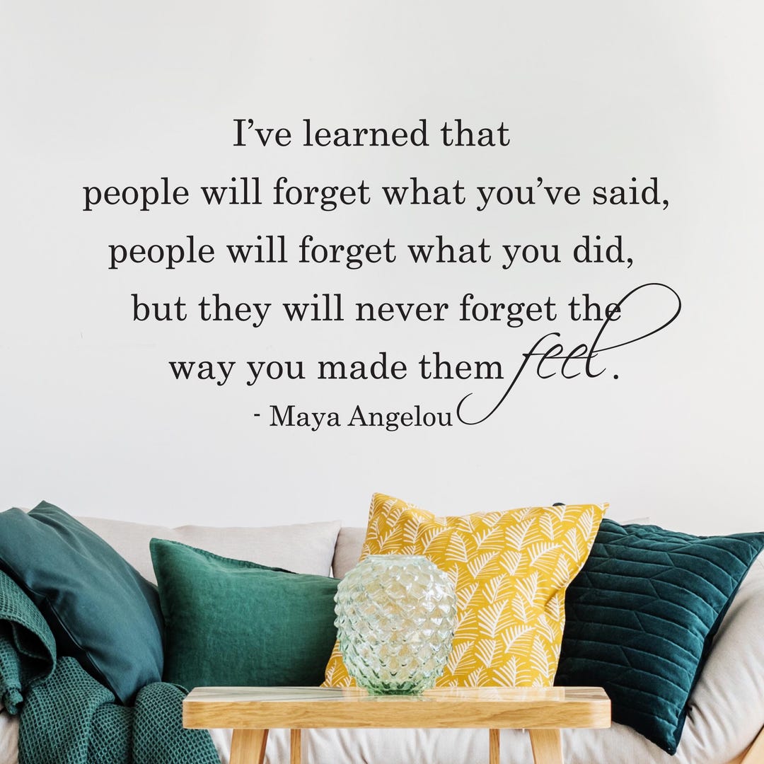 Maya Angelou Quote Wall Decal: Inspirational Home Decor - Etsy