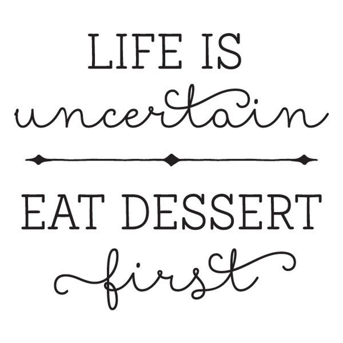 Wall Quotes Decal Eat Dessert First Funny Kitchen Wall Art - Etsy