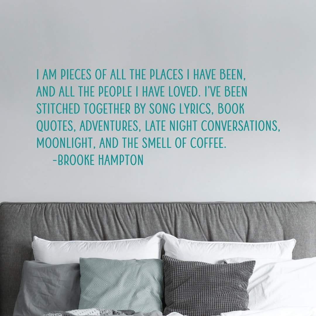 Wall Quote Decal I Am Pieces Brooke Hampton Quote Inspirational ...