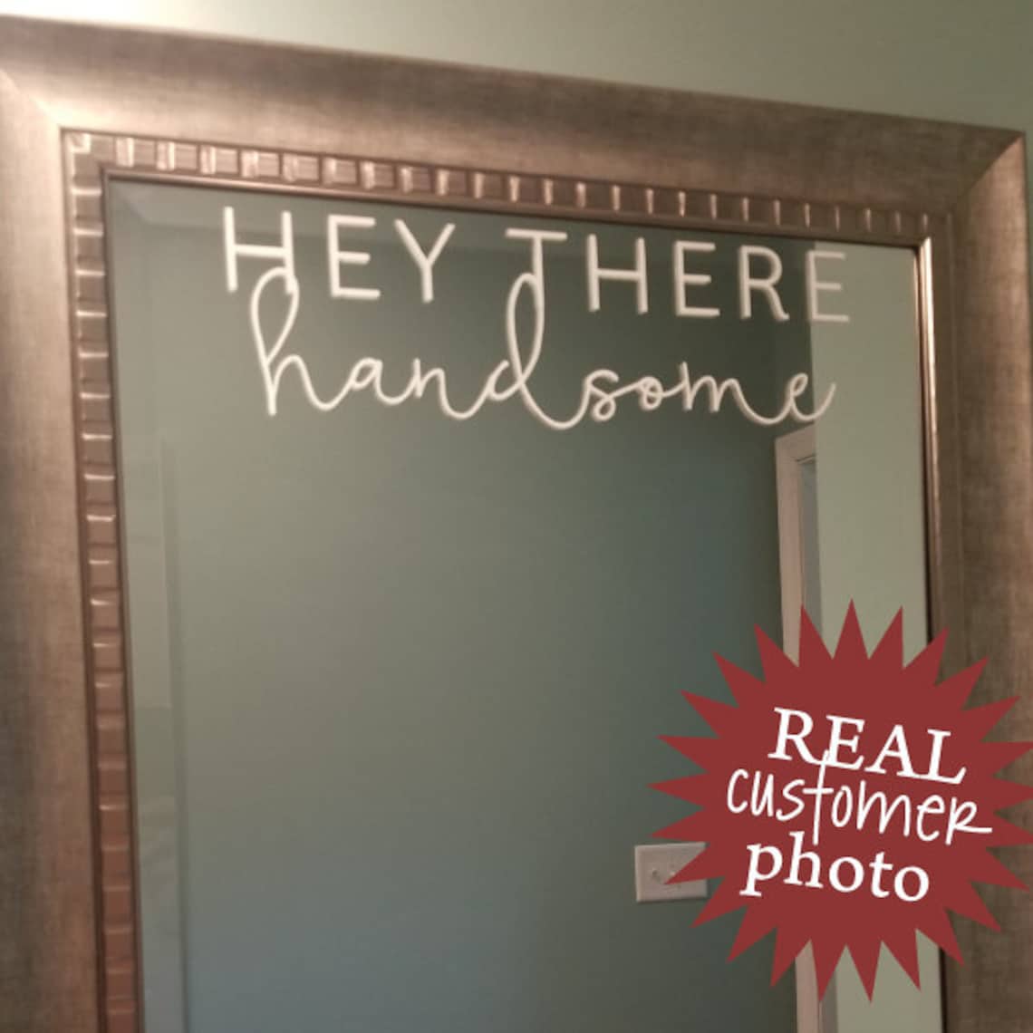 Wall Quote Decal Hey There Handsome Quote Inspirational Wall - Etsy