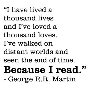 Because I Read Wall Quotes Vinyl Decal George R.R. Martin - Etsy