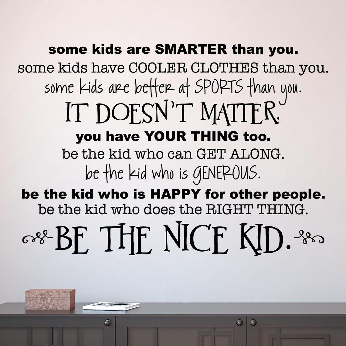 Be the Nice Kid Vinyl Wall Decal: Classroom Decor - Etsy
