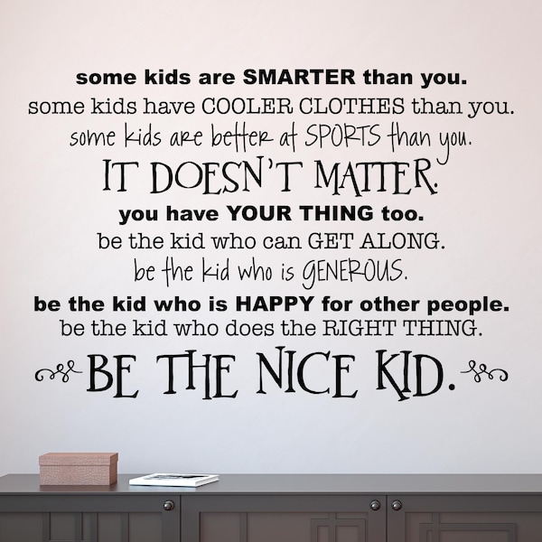 Be the Nice Kid - Etsy
