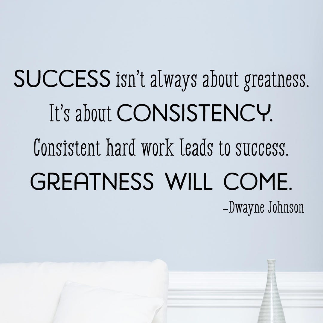 Dwayne Johnson Quote Wall Decal: Motivational Sports Decor - Etsy