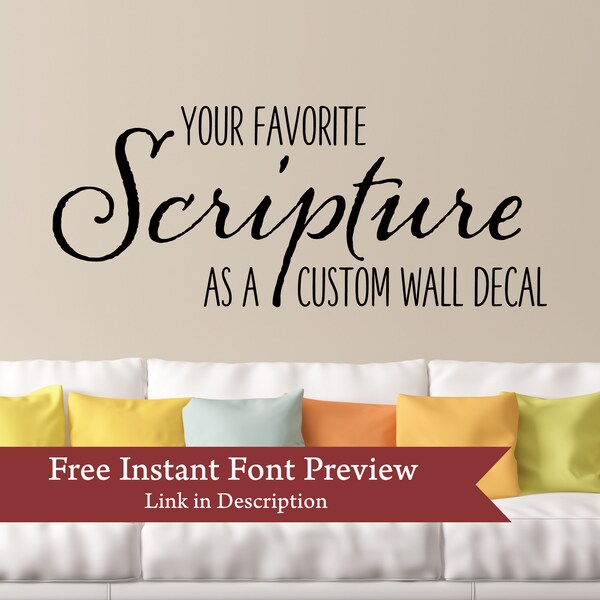 Scripture Wall Decal - Etsy