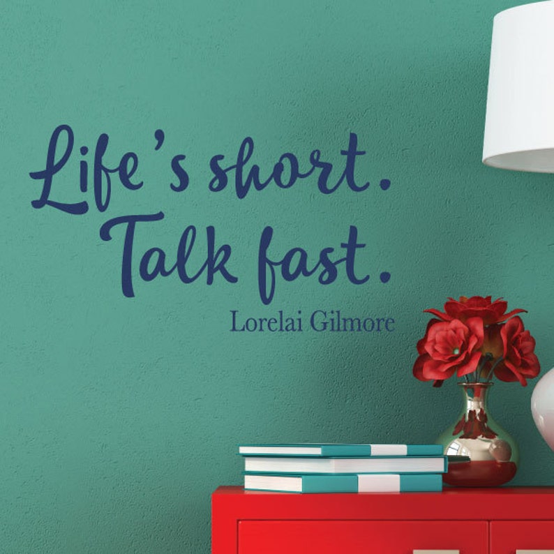 Life's Short Talk Fast Wall Quote Decal Inspirational - Etsy
