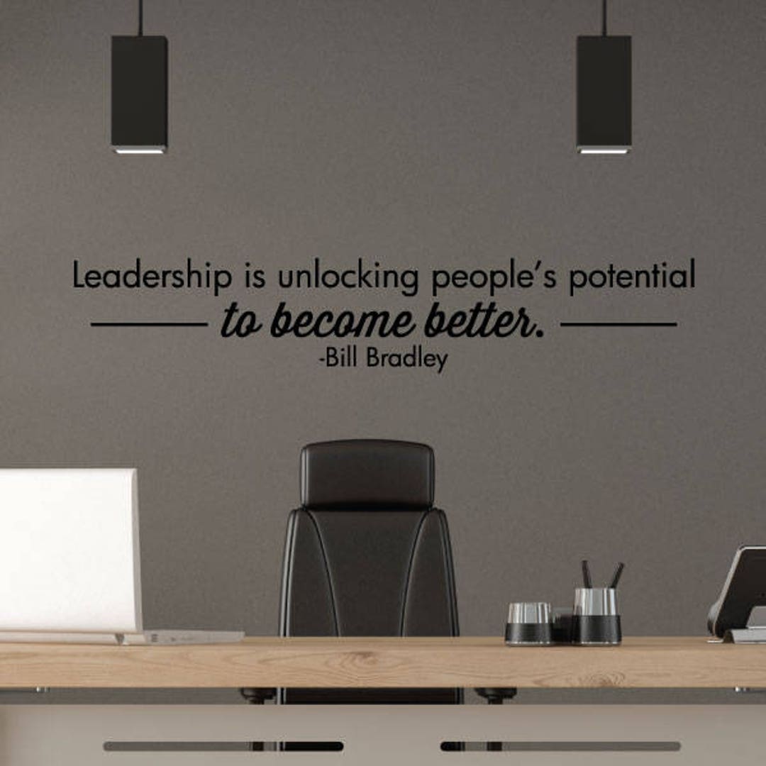 Motivational Home Office Wall Decal, Leadership Quote, Bosses Office ...