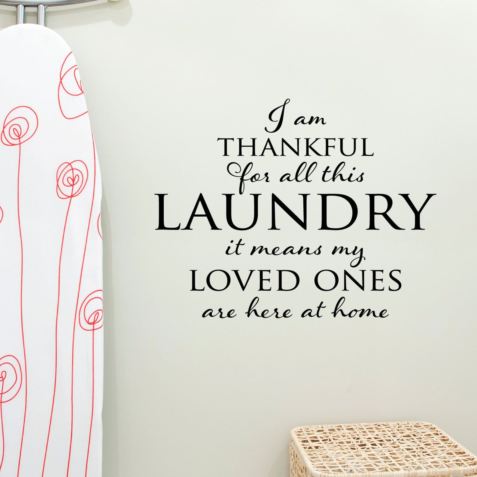 Thankful for All the Laundry Wall Quotes Vinyl Decal Laundry | Etsy