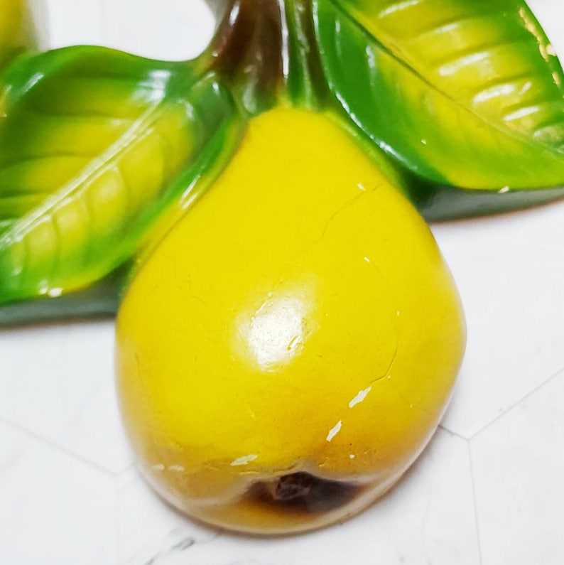 Vintage Chalkware Pear Wall Decor Plaque - Etsy