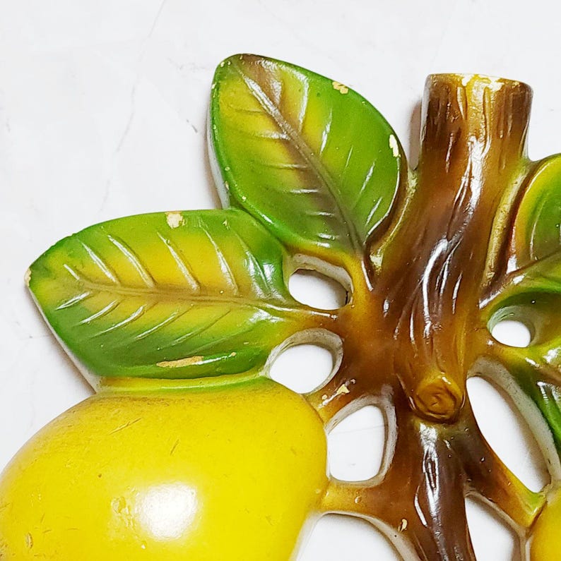 Vintage Chalkware Pear Wall Decor Plaque - Etsy