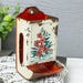 Vintage Tin Match Box Holder With Red Flowers - Etsy