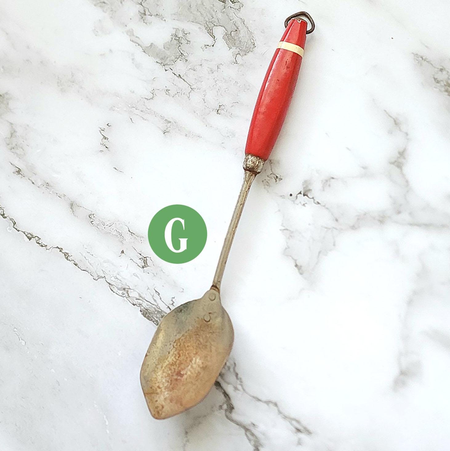 Vintage Red Handle Kitchen Utensils - Etsy