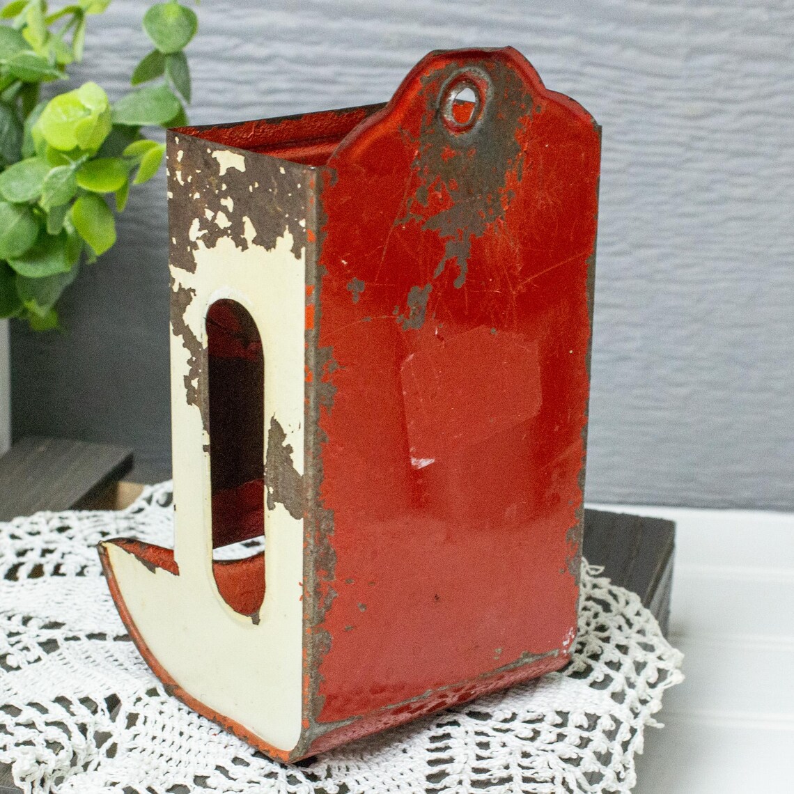 Vintage Tin Match Box Holder With Red Flowers - Etsy