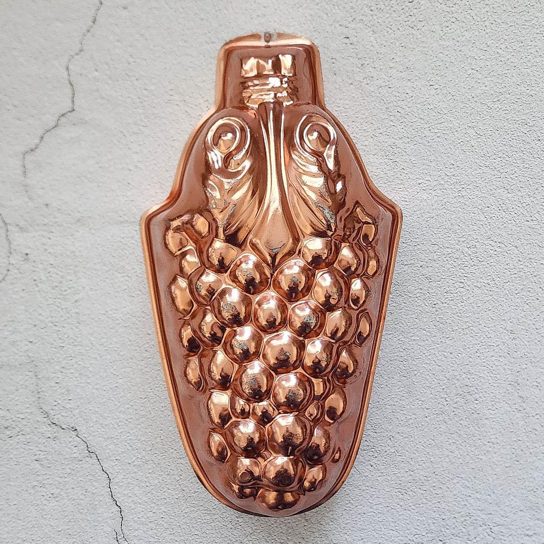 Vintage Copper Grape Cluster Jello Mold - Etsy