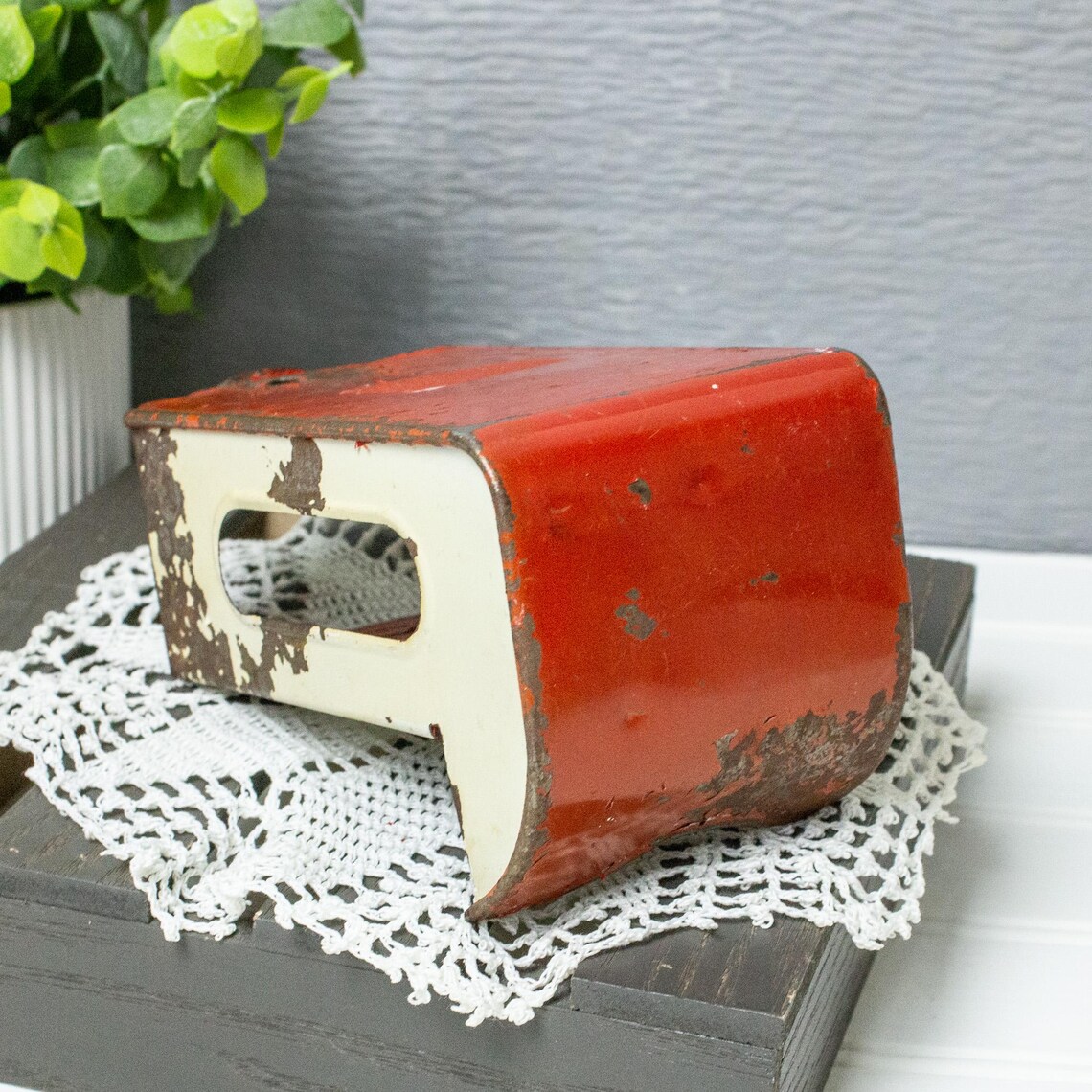 Vintage Tin Match Box Holder With Red Flowers - Etsy
