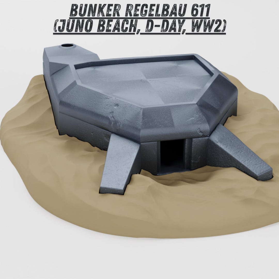 Normandy Bunker Set Dday Atlantic Wall Terrain Pillbox 28 Mm 15 Mm 3d ...