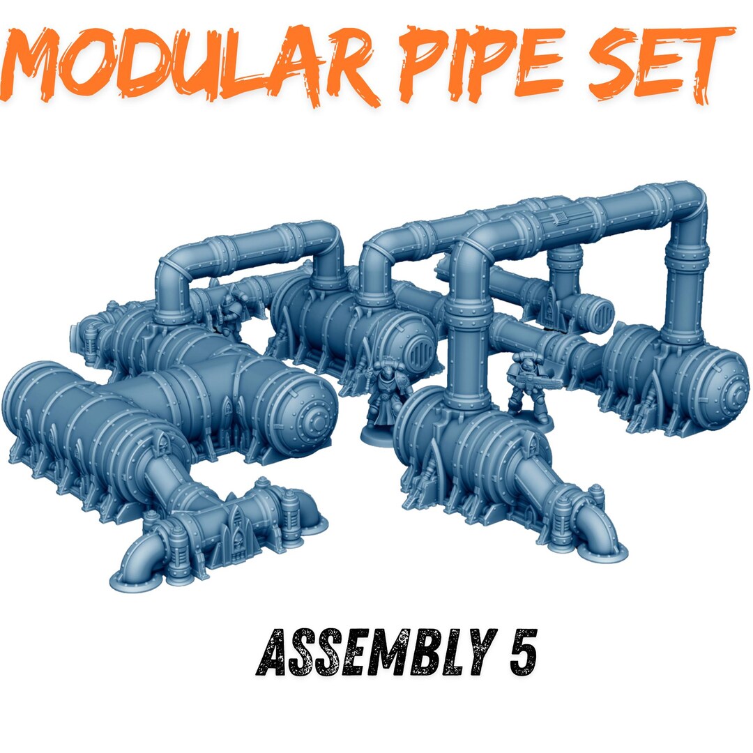 Modular Pipe Set Warhammer 40k Kill Team Wargame Miniature Kit 28-32 Mm ...