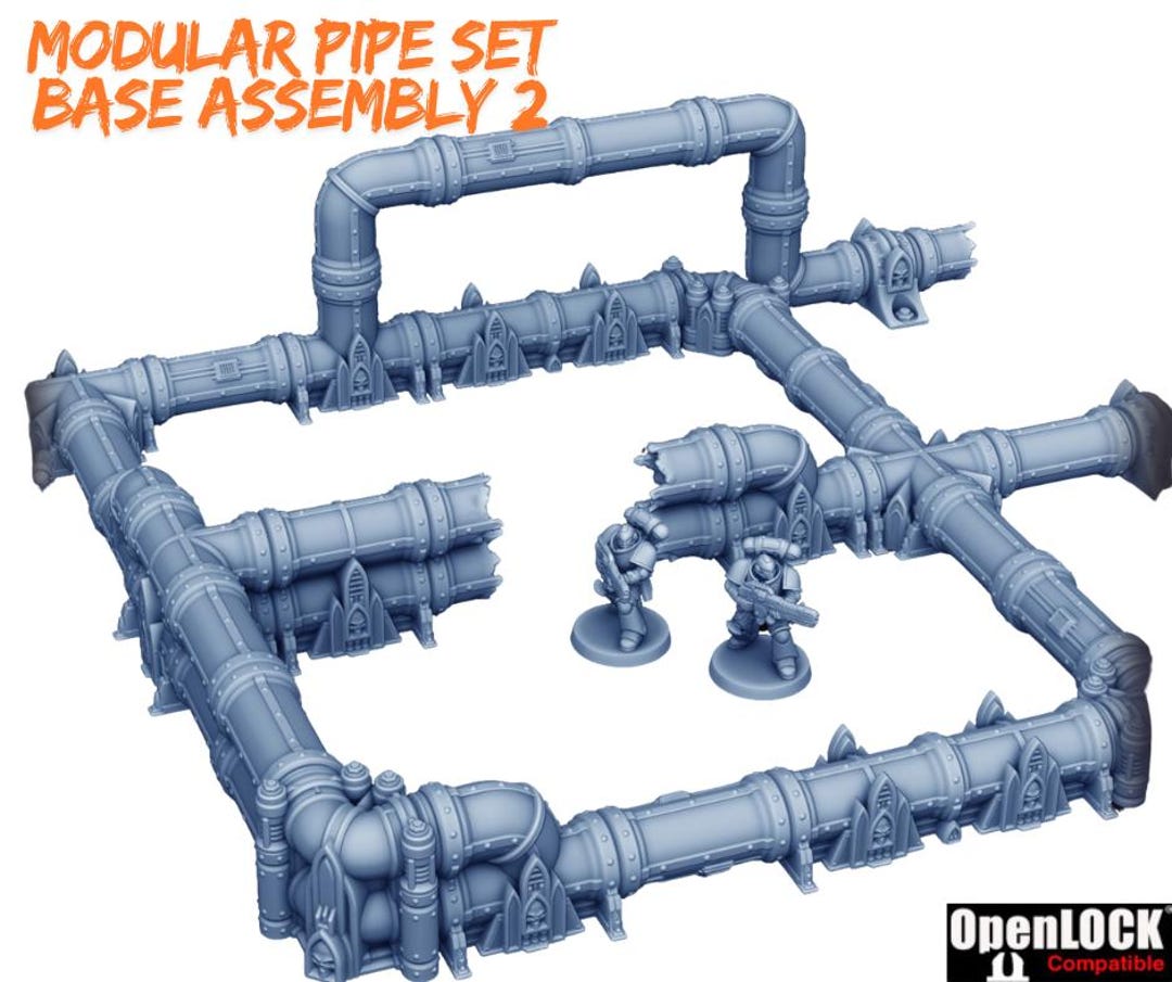 Modular Pipe Set Warhammer 40k Kill Team 3D Printed Wargame Miniature ...