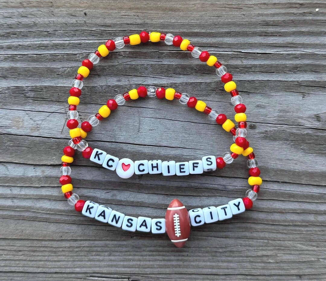 Kansas City Chiefs Bracelet, Chiefs Friendship Bracelet, Kansas City ...