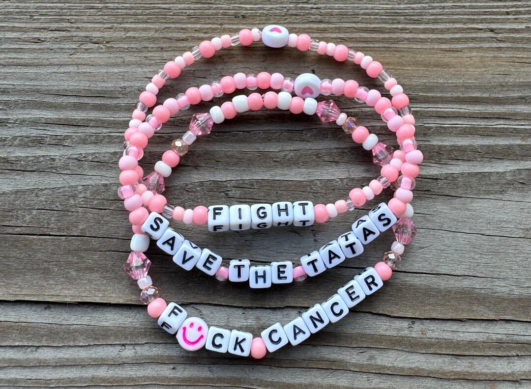 Breast Cancer Awareness Bracelet, Breast Cancer Support Bracelet ...