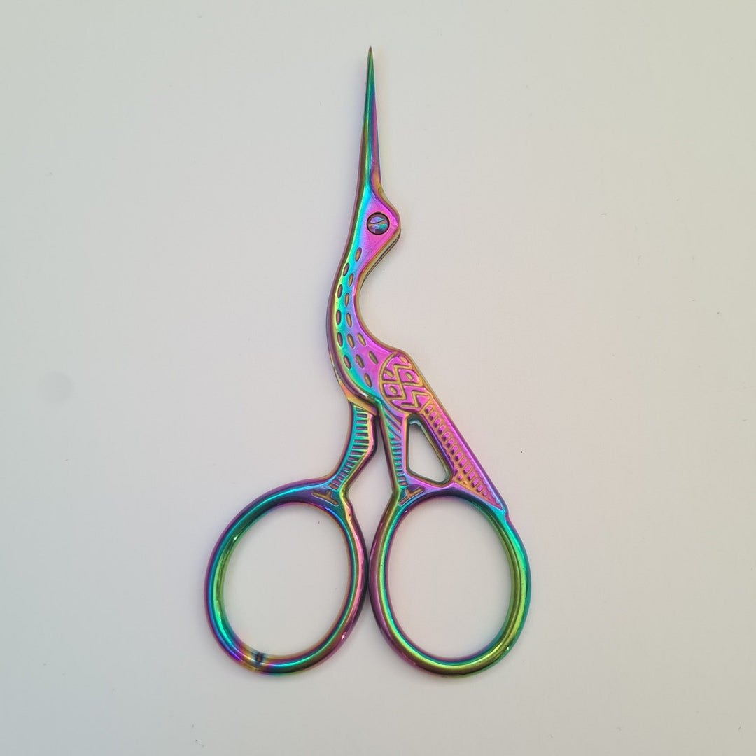 Cute Craft Scissor With Bird Shape | Craft Gift | Rainbow Oil Color - Etsy