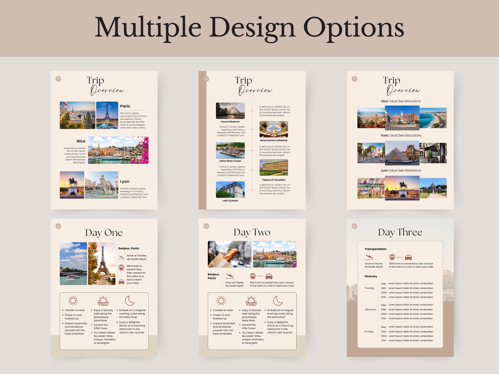 Editable Travel Itinerary Template Travel Guide Travel Planner Canva ...