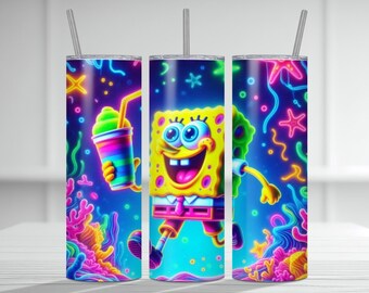 Spongebob Halloween Tumbler Wrap, Sublimation, Cartoon, PNG, JPG ...